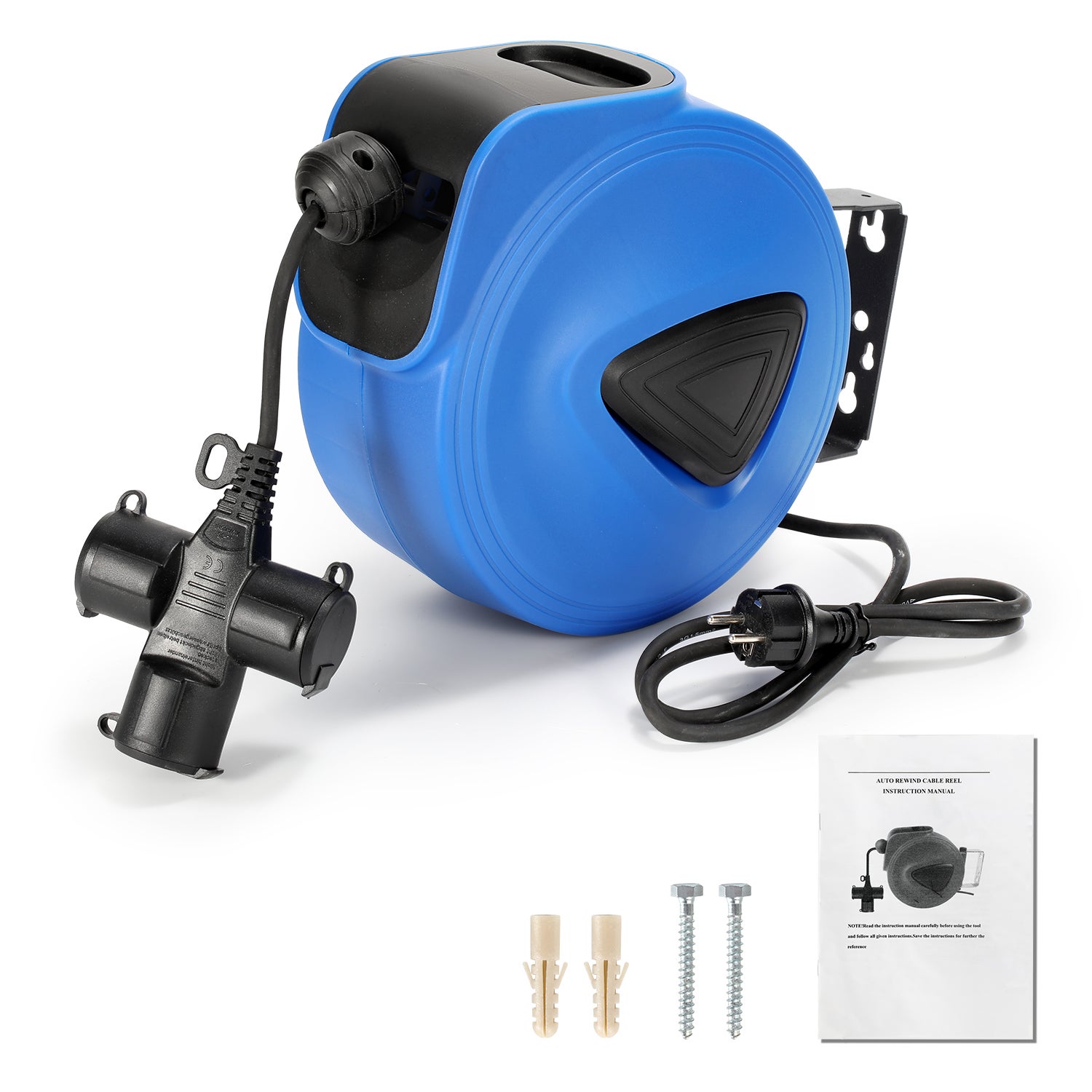 Enrollador de cable eléctrico automático de 20m + 1,5m Enrollador de cable eléctrico automático ...