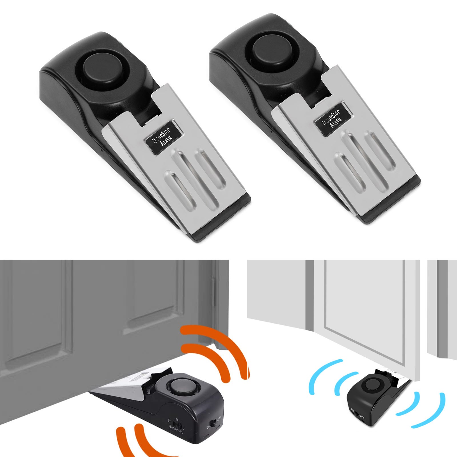 Bloc d'arrêt d'alarme de porte, cale de sécurité, alerte de sécurité de ...