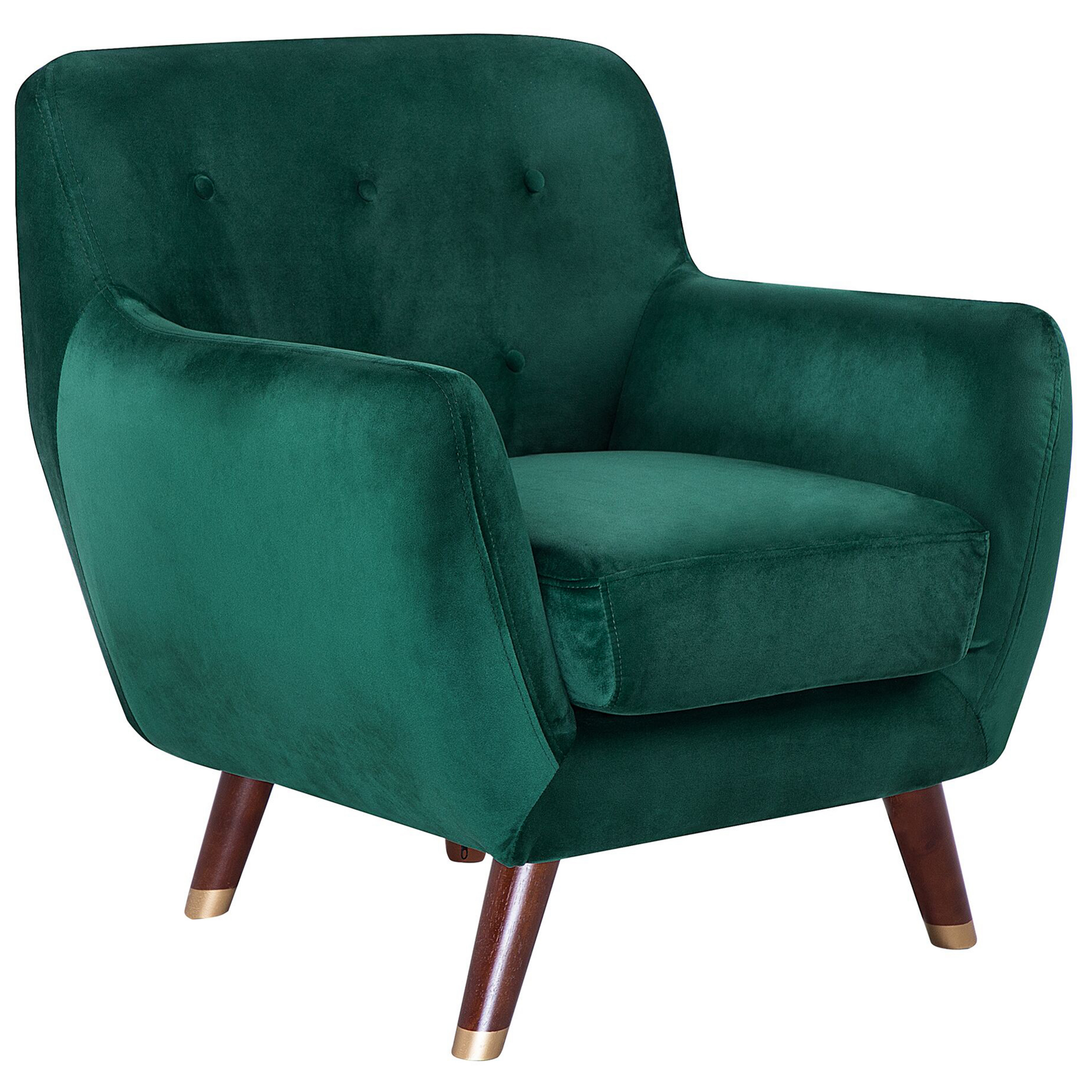 Fauteuil BODO Velours Vert émeraude | Leroy Merlin