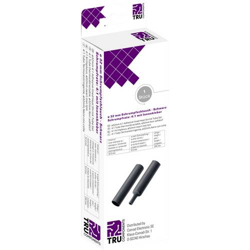 TRU COMPONENTS T1904CA046 Gaine thermorétractable avec colle noir 32 mm ...