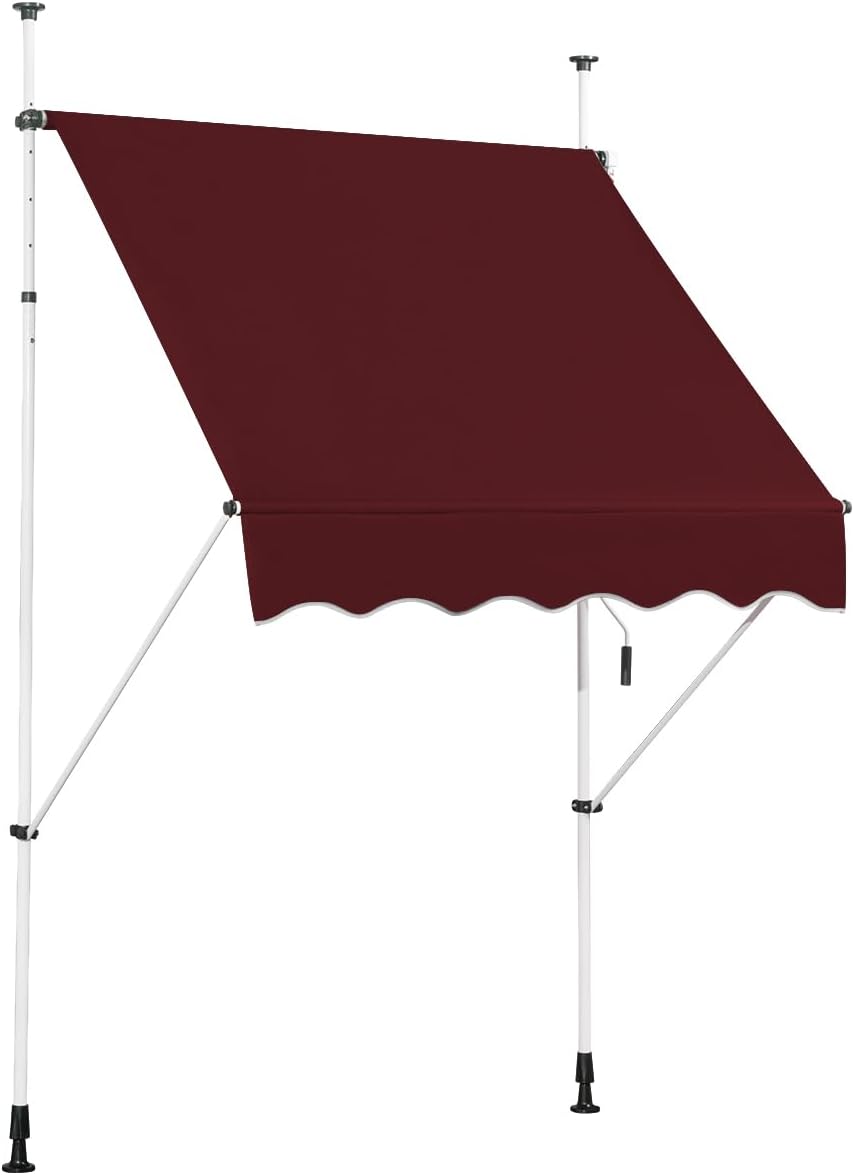 Store Banne Manuel Rétractable 1,5M Auvent Balcon Terrasse Rétractable ...