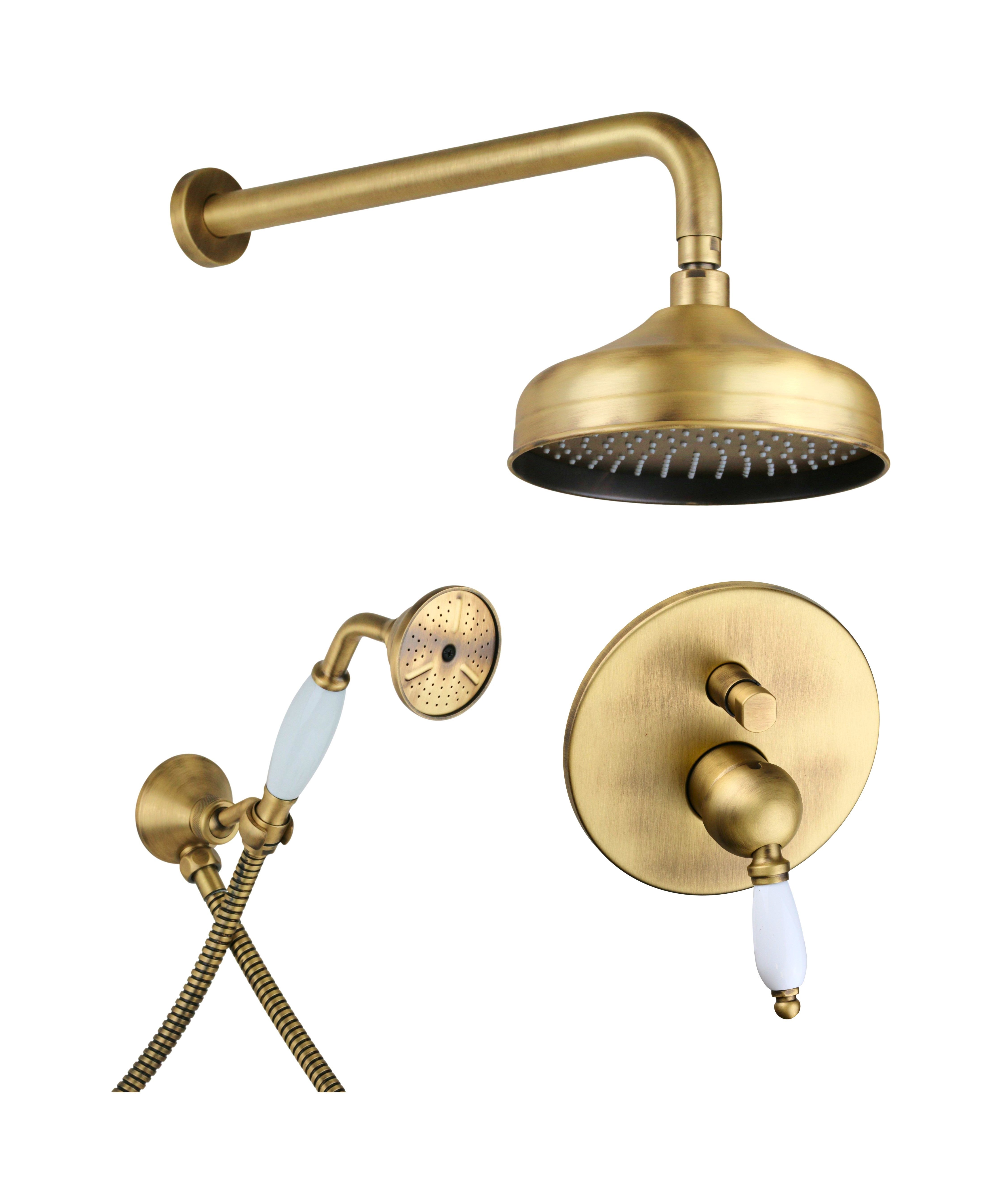 Ensemble de douche complet de couleur bronze antique Gattoni Orta KT100 ...