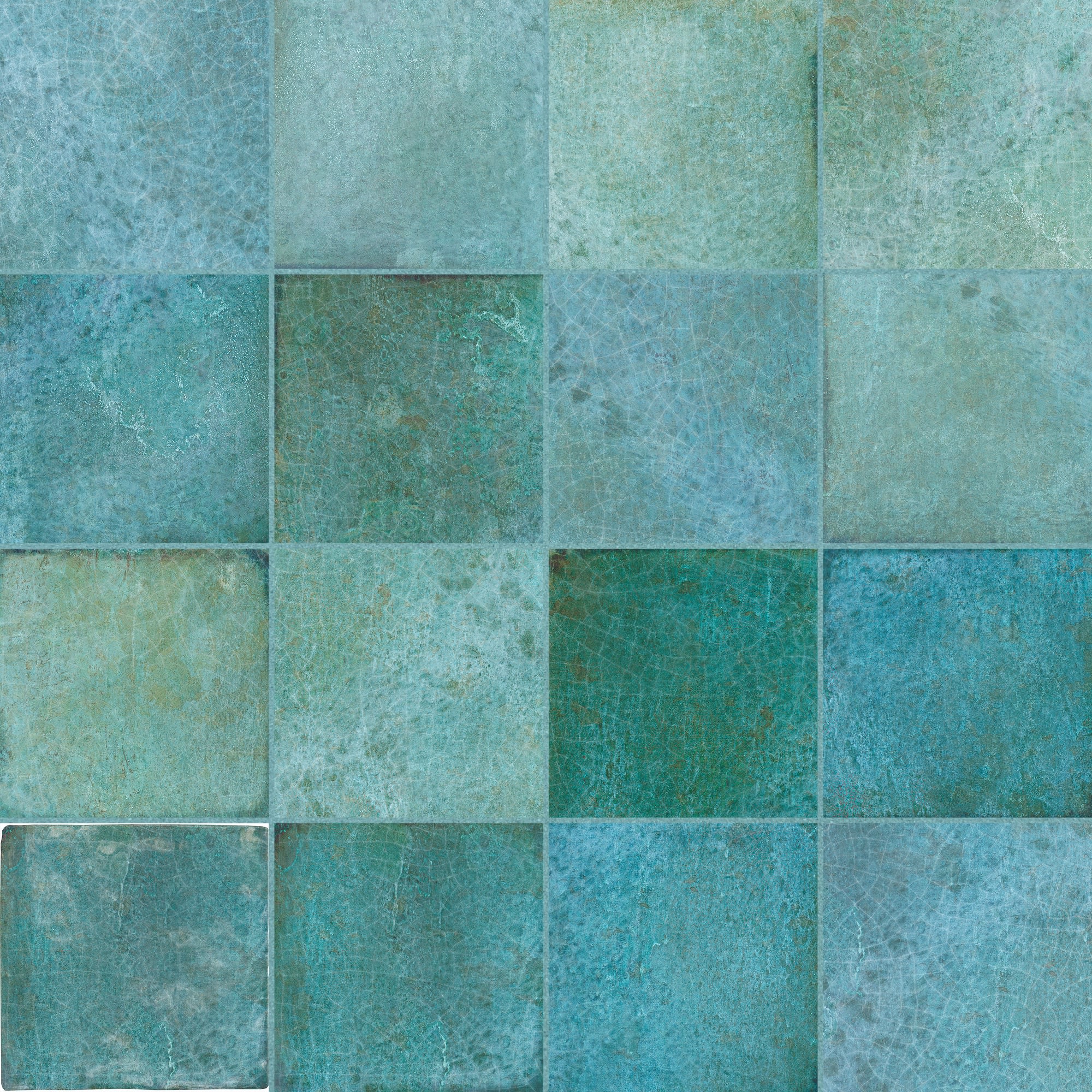 Carrelage effet Zellige Bleu Clair 10x10x0,85 cm Caldero - Mur ...
