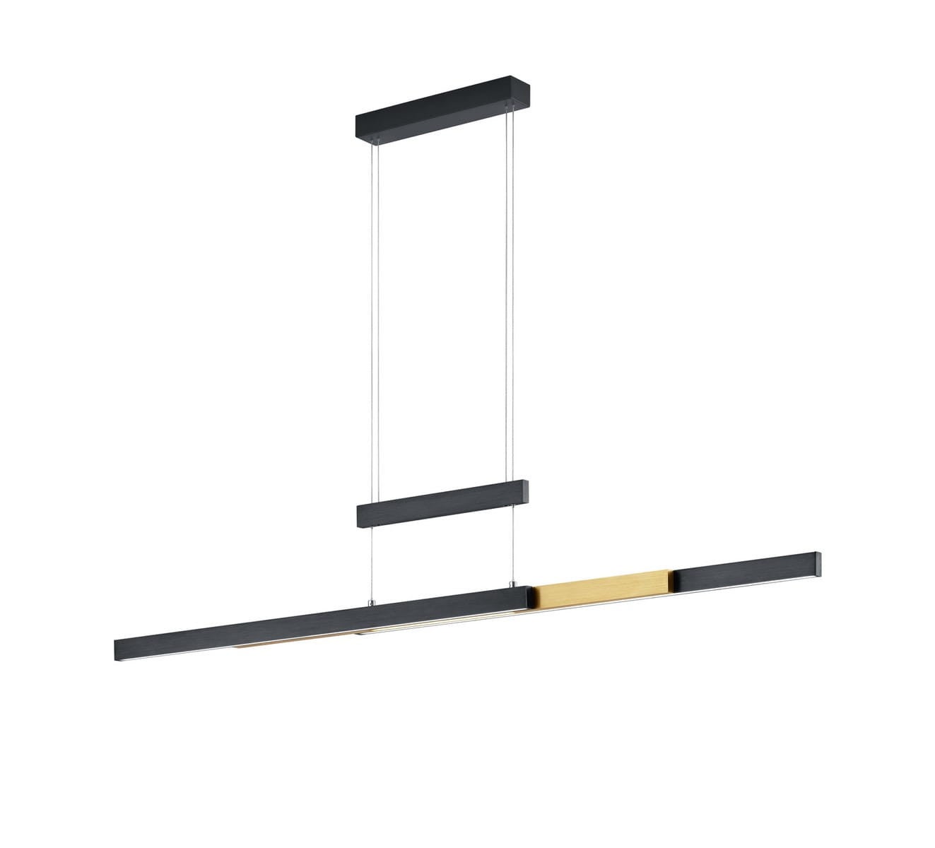 Suspension LED 45W 2700-5000K 5300Lm Noir Mat - Trio - Trajan | Leroy ...