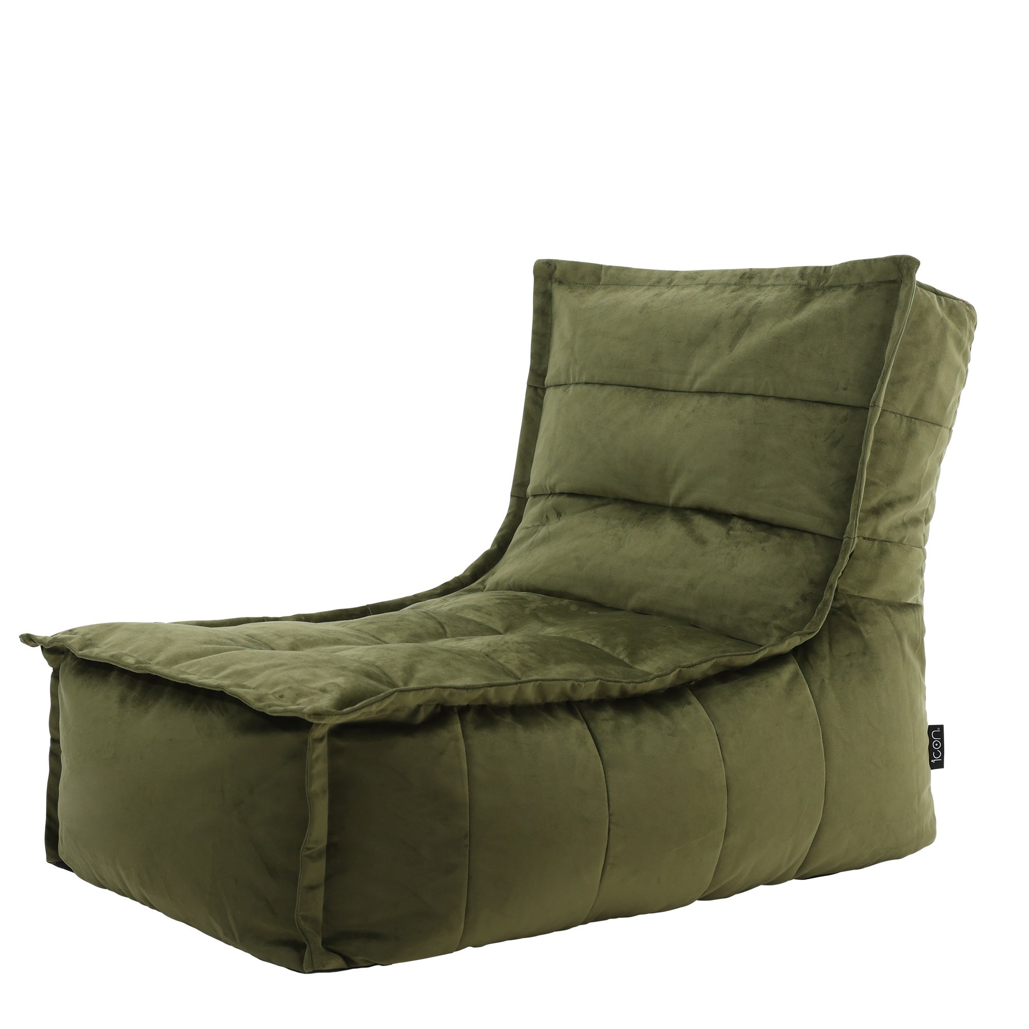 Pouf Icon velours vert olive 75x96cm | Leroy Merlin