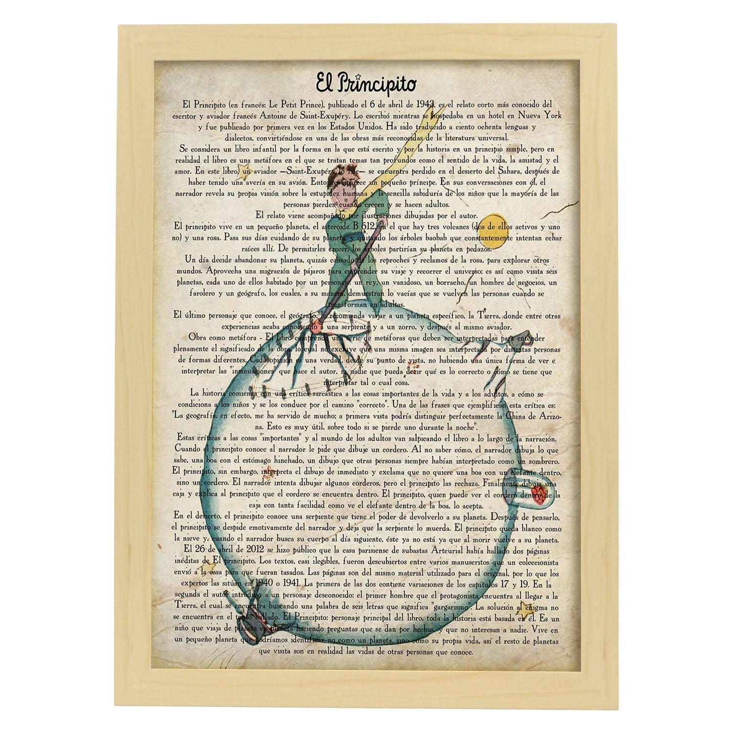 Poster Del Principito Para Ninos Pequenos. Lamina De Principito Sarten ...