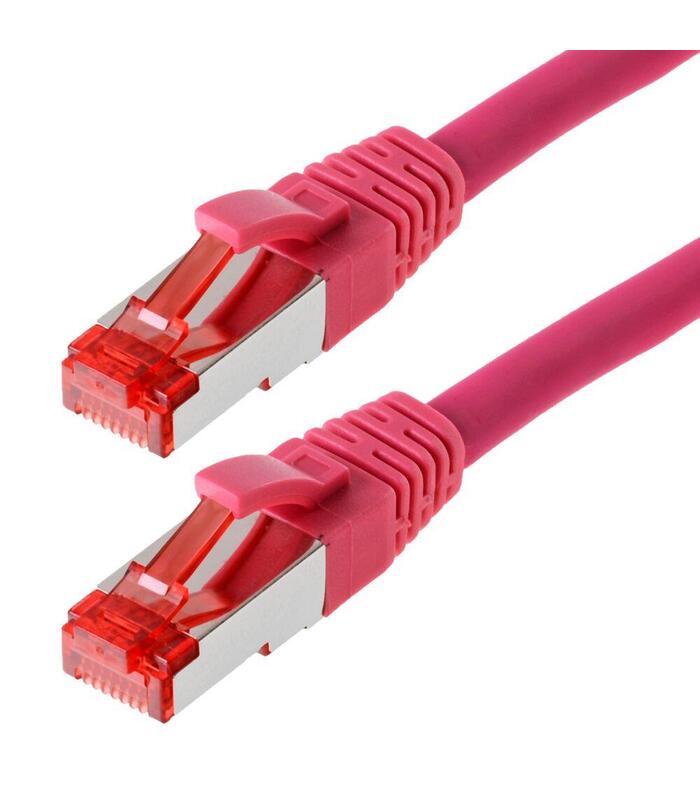 C ble r seau Helos s/ftp cat 6 magenta 1,5m | Leroy Merlin