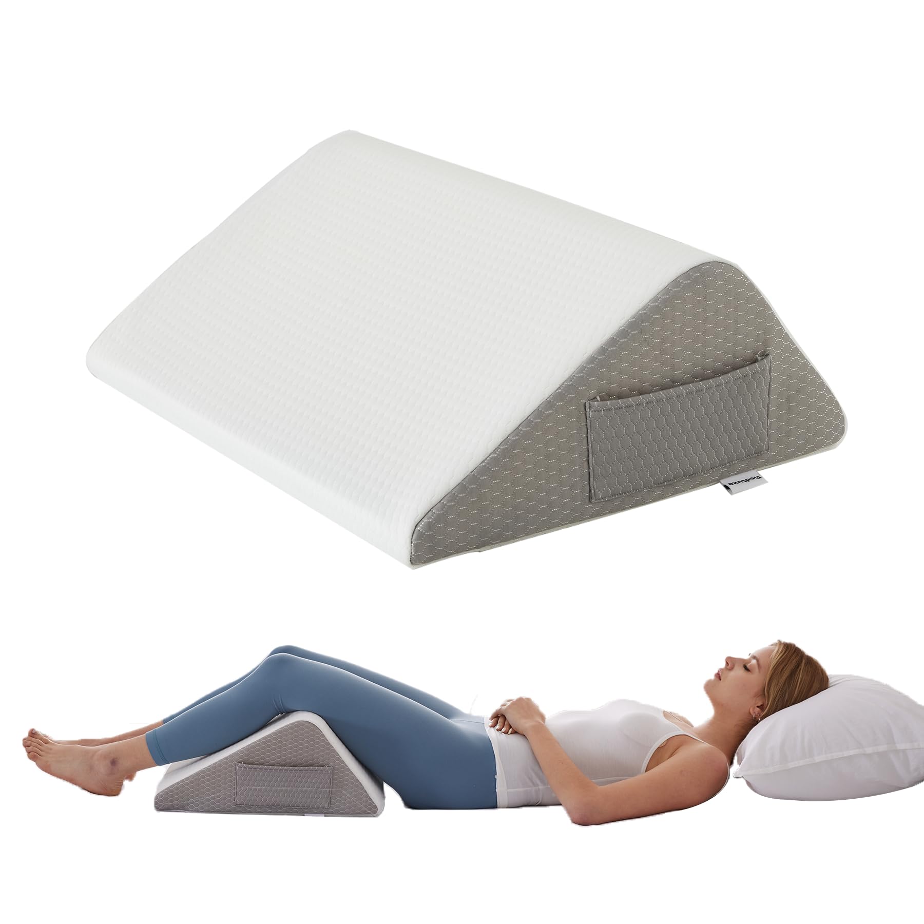 Oreiller de genou pour dormir sur le dos, oreiller triangulaire pour ...