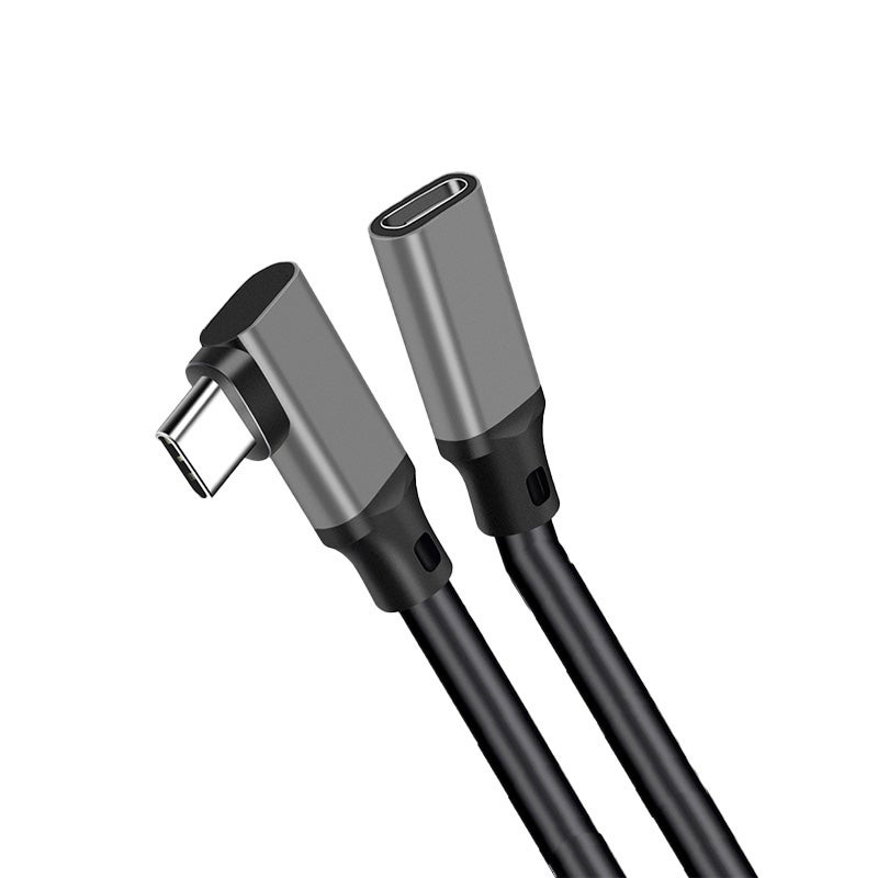 Câble d'extension Type-C avec conception coudée - PQ116 Gris (10 Gbit/s ...