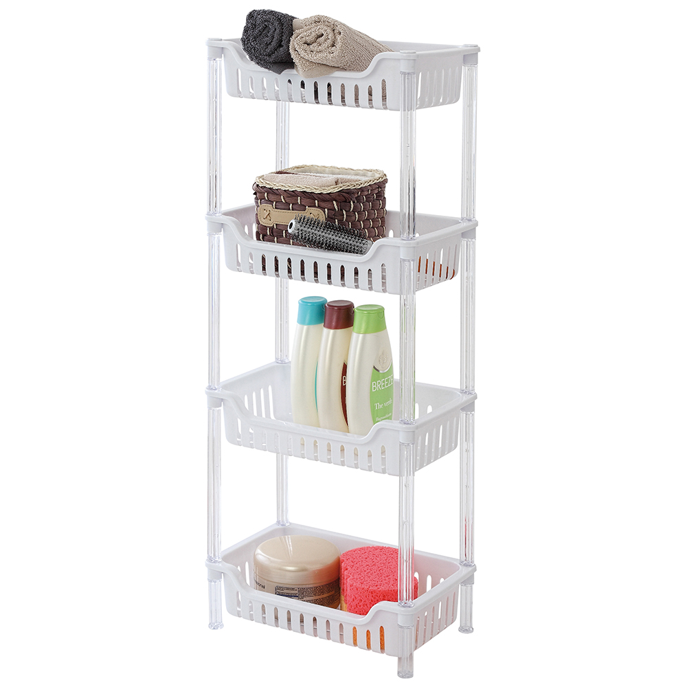 Etagère de rangement en plastique avec 4 étagères pour gagner de la ...