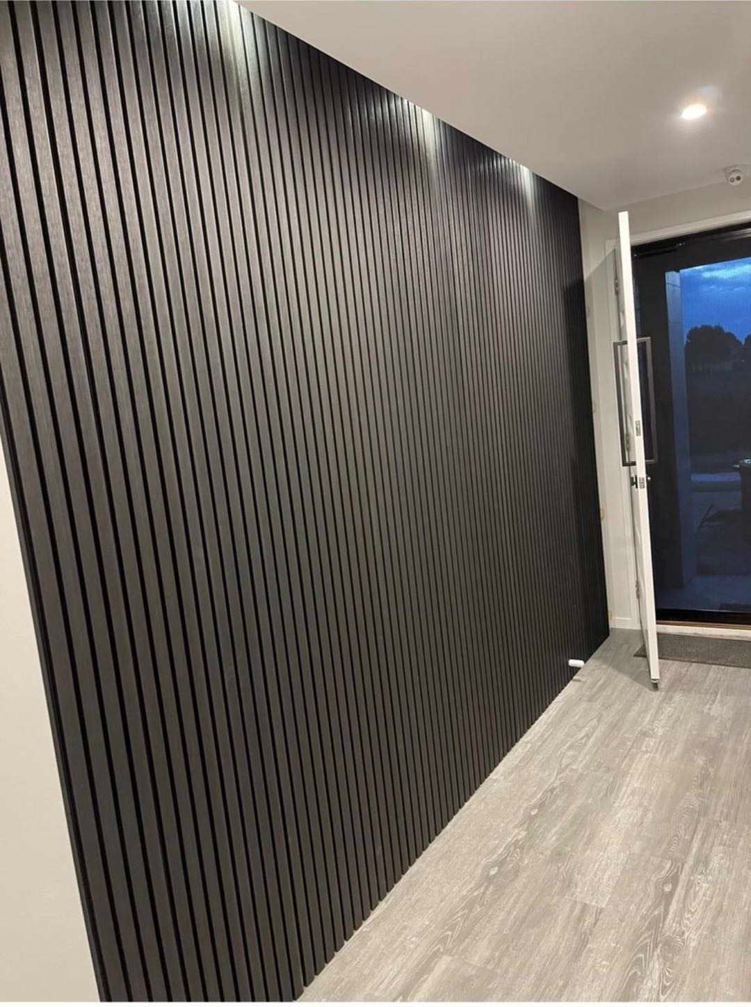 Panel de lamas de WPC para instalación entrelazada interior y exterior ...