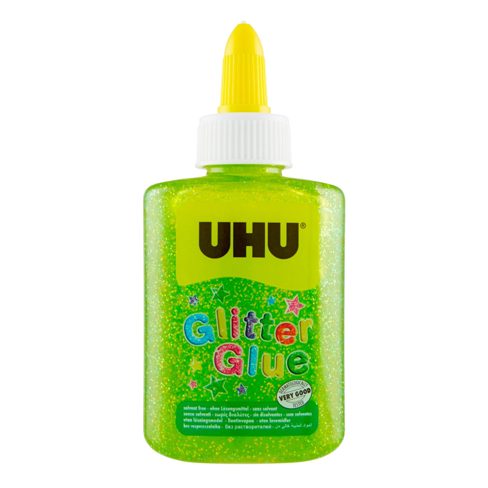 UHU Colla Glitterata Verde Glitter Glue Bottle - Flacone da 88,5ml ...