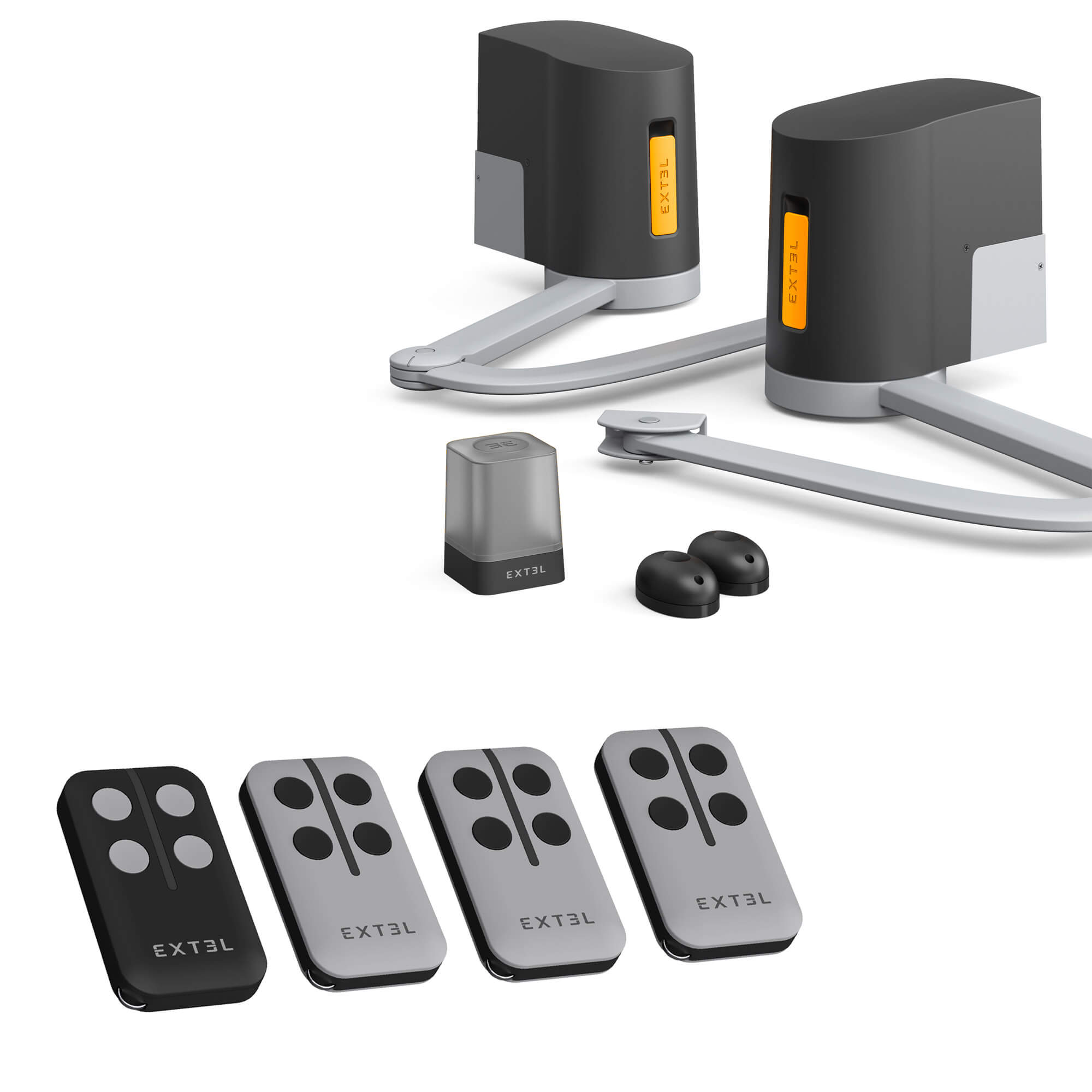 Motorisation connectée à bras articulés pour portail battant : 2.5m ...