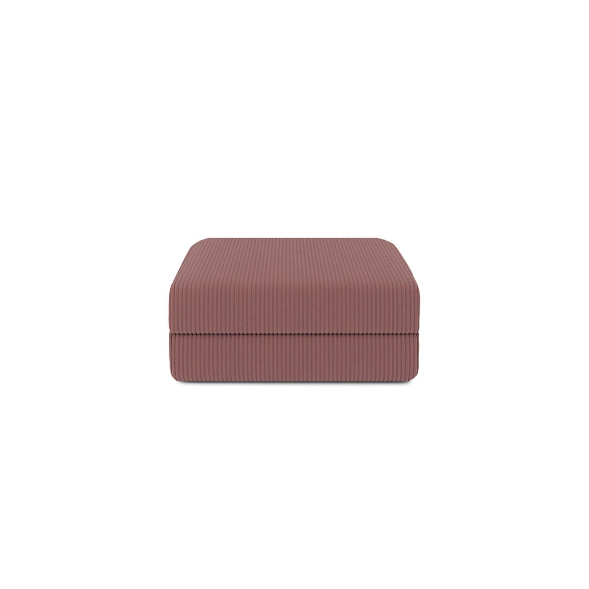 Pouf modulable et convertible - Velours côtelé - Rose | Leroy Merlin