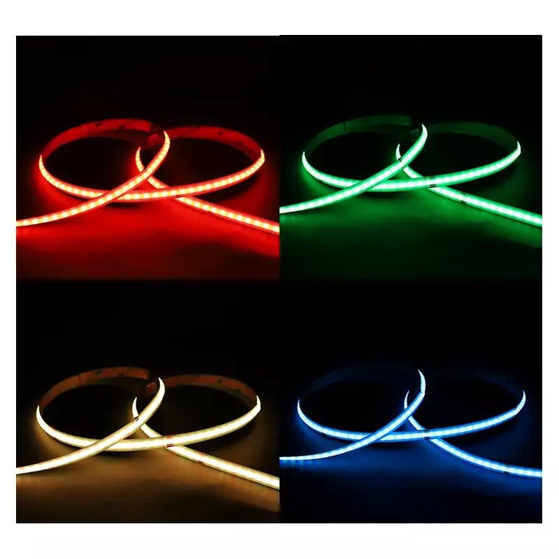 Bandeau LED COB RGB - 5m - Dimmable - Kit Complet - 420 LED/m - 24V ...