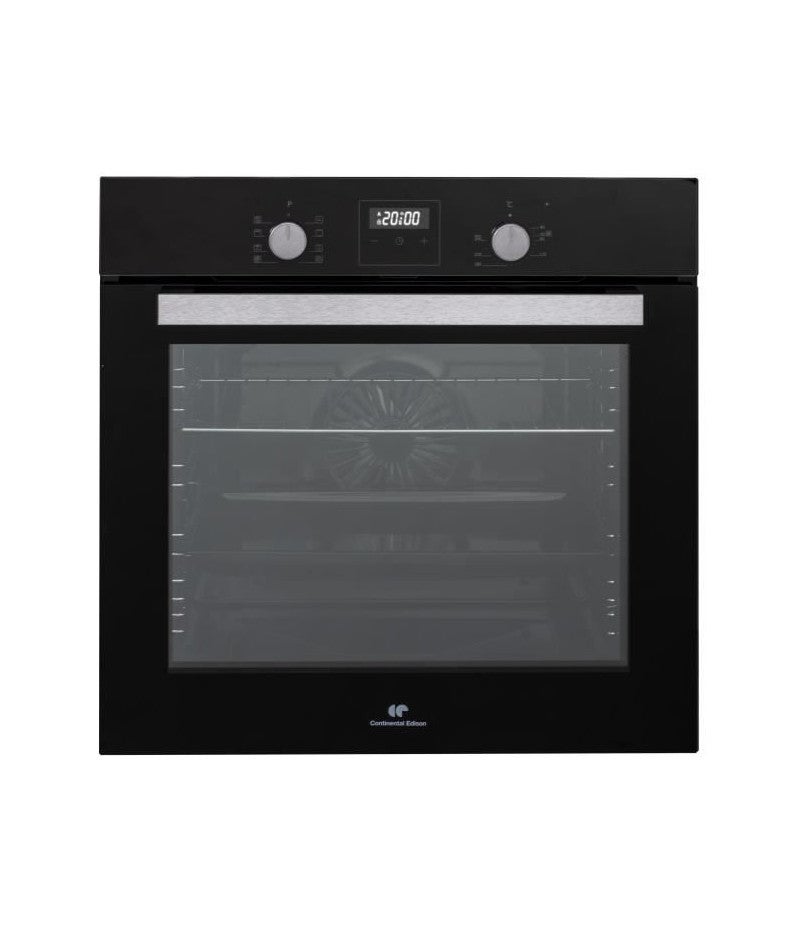 Four encastrable catalyse - chaleur pulsée - CONTINENTAL EDISON - F80CBIX - Noir et inox - L59,5 ...