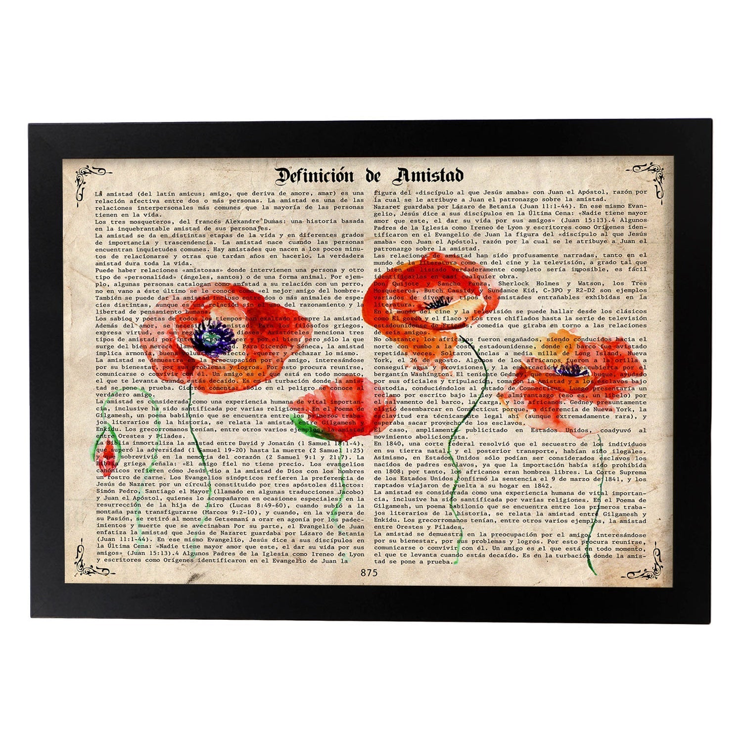 Poppy Poster. Florons Flores Avec Un Style Ancien. Conception De ...