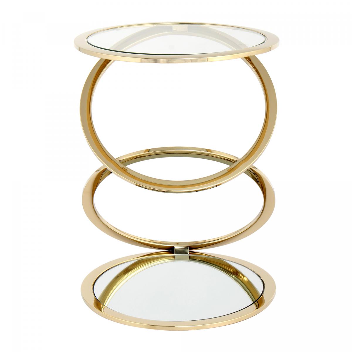 Tavolino fatto a mano in acciaio modello retro-vintage EHU 40x40 oro ...