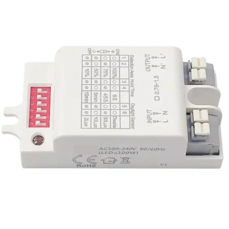 Detector de movimiento 10m x 6m 150° 220V - SILAMP | Leroy Merlin