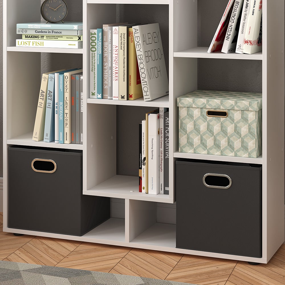 Vicco Meuble de rangement cube , Blanc, 103.9x143cm avec 2 boxes ...