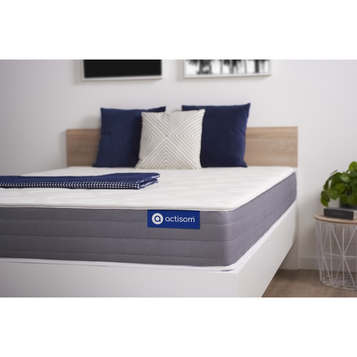 Matelas 80 x 200 cm Actilatex dream - Latex et mémoire de forme - Ep. 22 cm - Mi-ferme - 5 zones ...