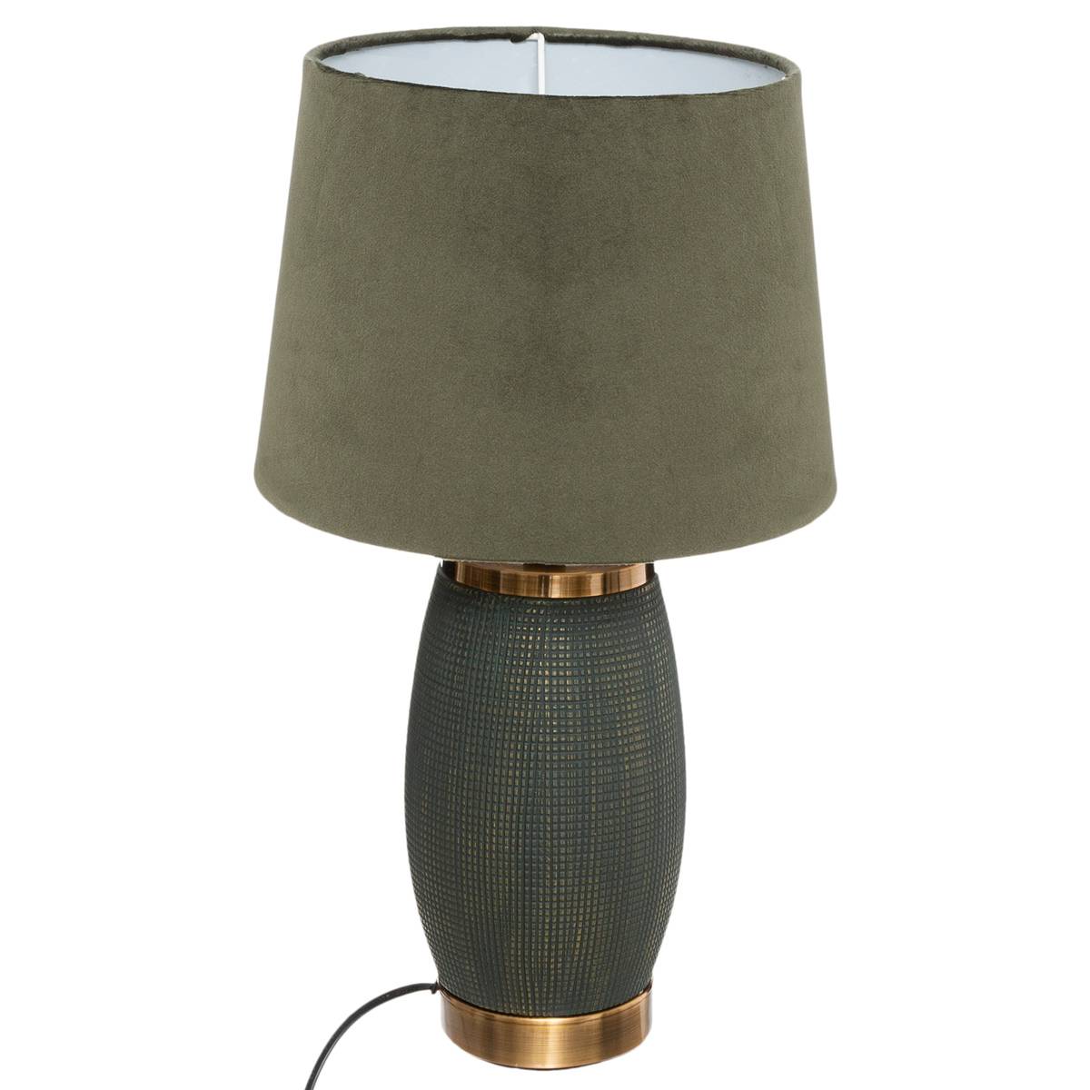 Lampe "Sefa" vert cèdre et taupe - céramique H44 cm - Atmosphera ...