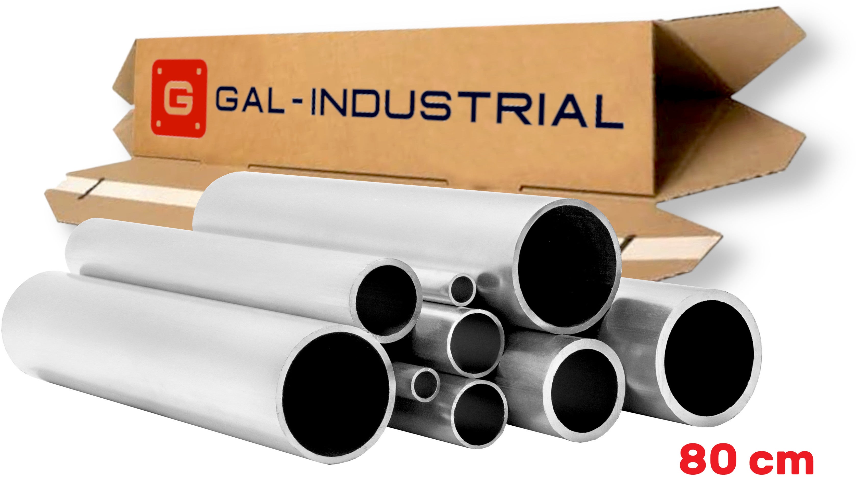 TUBO REDONDO DE ALUMINIO 25x2mm fi 25 80cm TUBO DE ALUMINIO + CORTE A ...