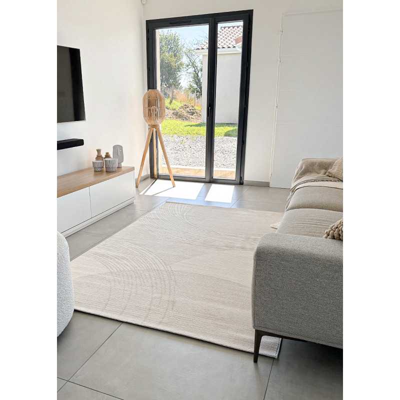 Tapis motif NANCY 98 Beige - 120x170 cm | Leroy Merlin