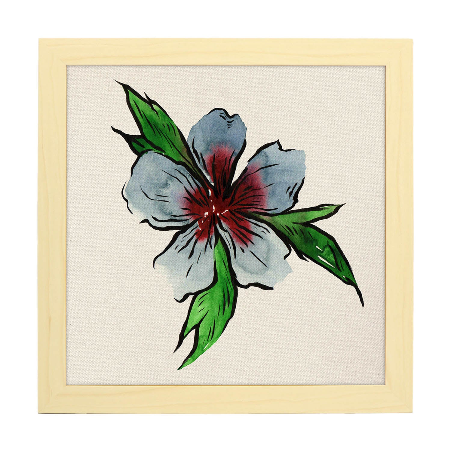 Affiche De Fleur Et De Nature. Bonita Flor Square, Illustré De Dessins ...