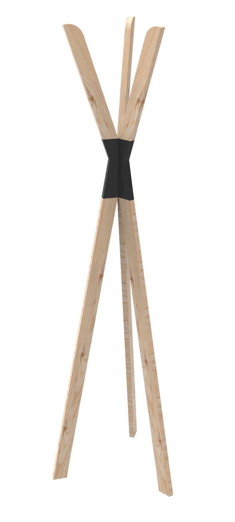 Tipi appendiabiti - Pino - Legno FSC 100% - 3 teste -56x49x170 cm ...