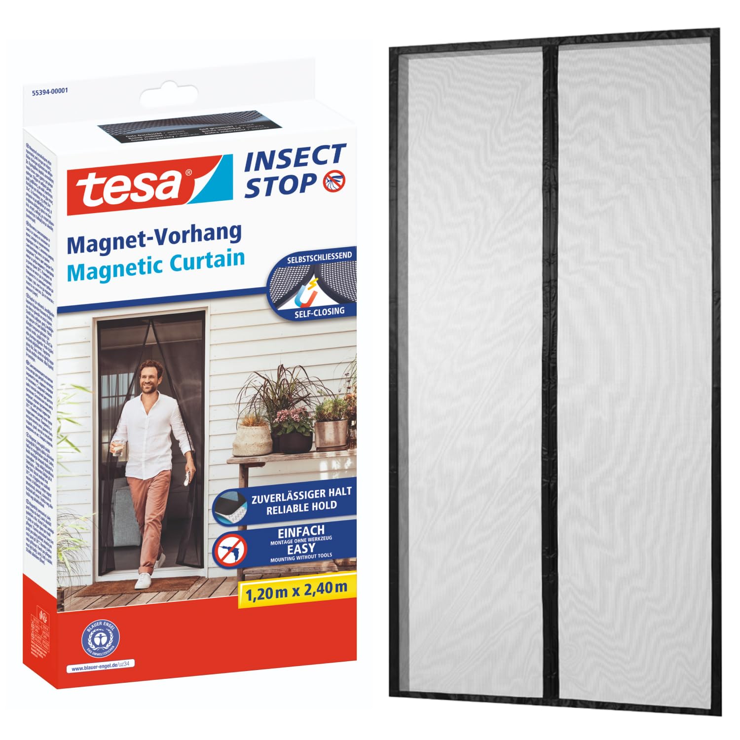 Tesa Magnetic Curtain con chiusura automatica - Zanzariera con magneti ...