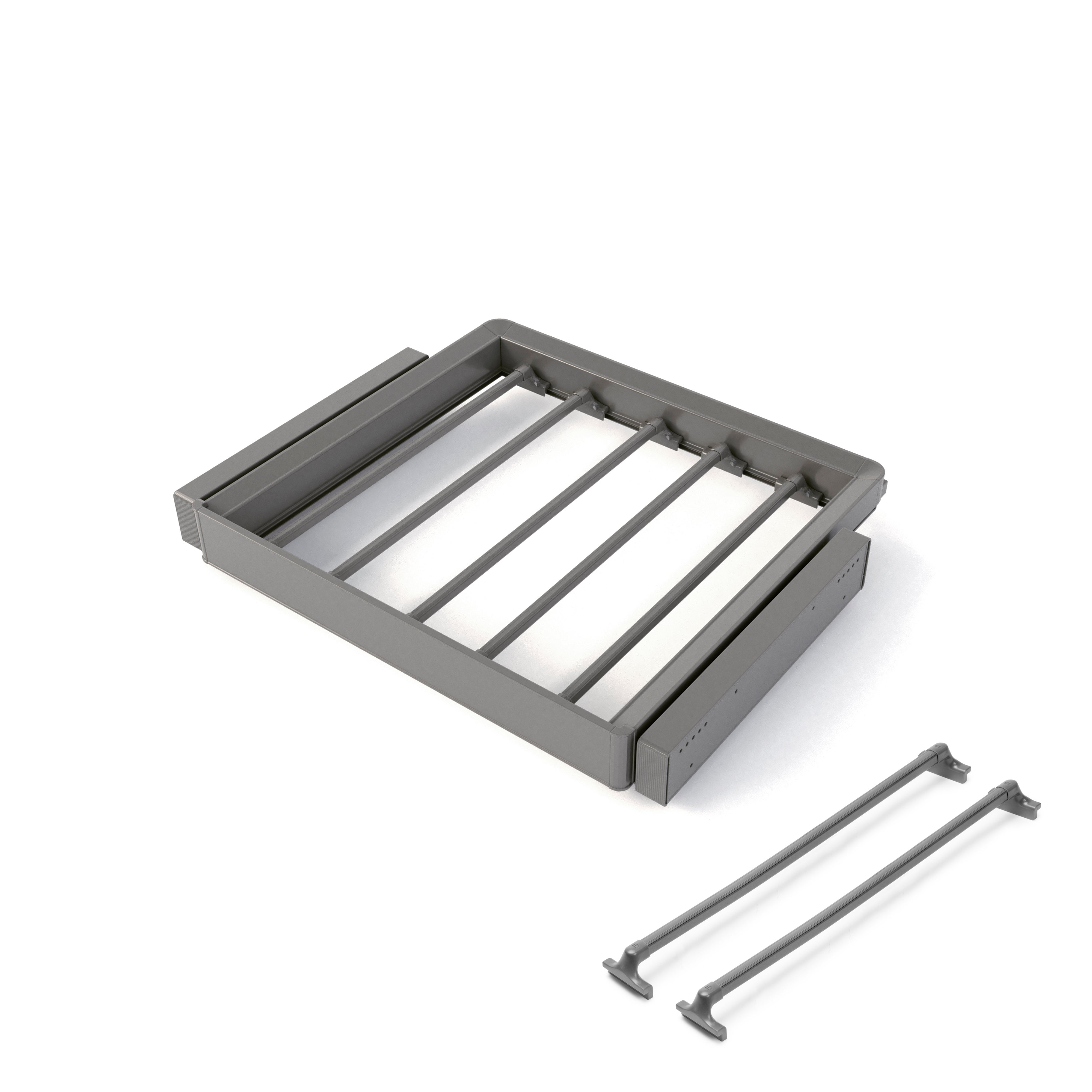 Emuca Kit de porte-pantalon à 7tringles et rack ajustable Quartz pour ...