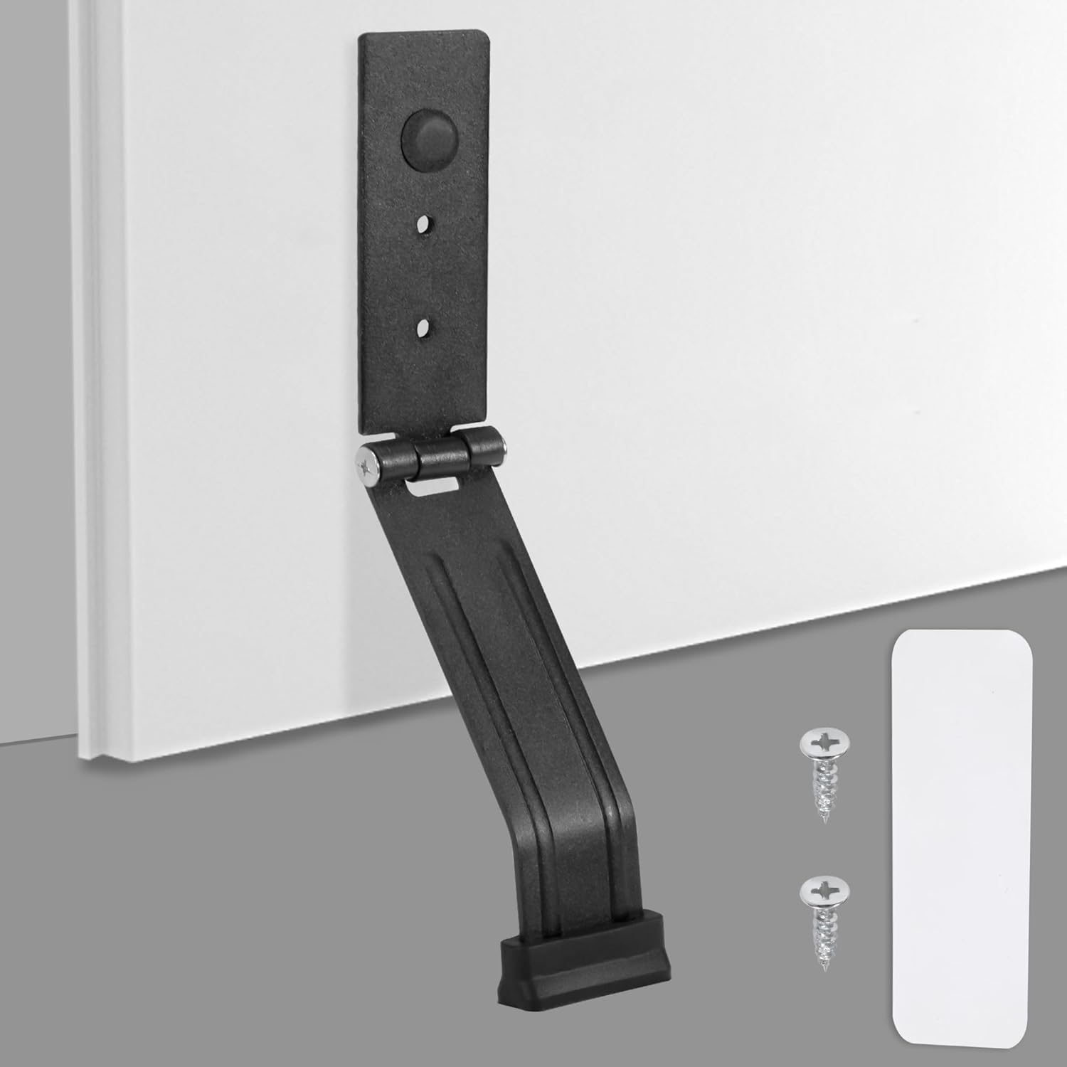 Tope de puerta negro, potente pedal magnético, plegable, de metal ...