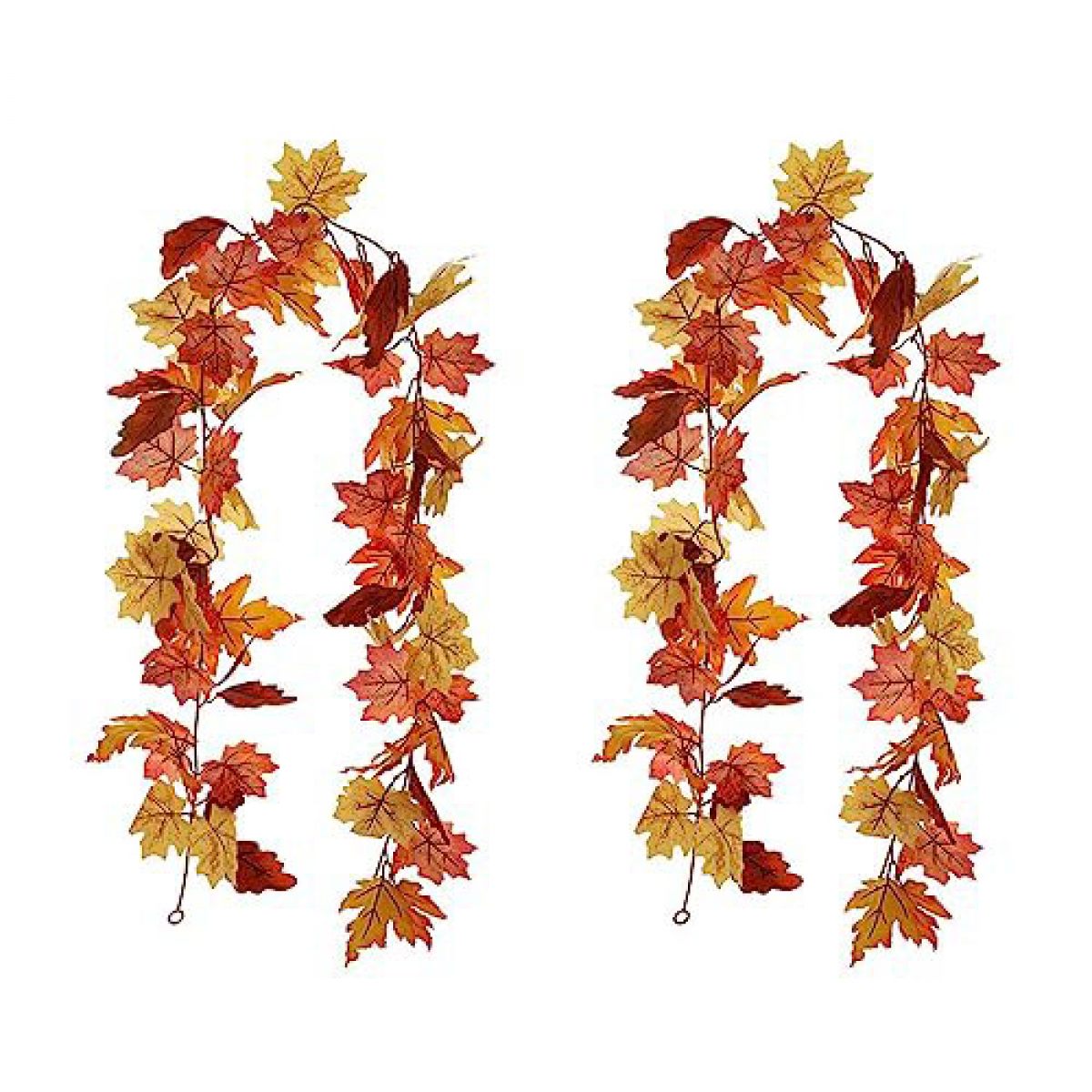 Paquete de 2 coronas de otoño de 175 cm, coronas colgantes de hojas de ...