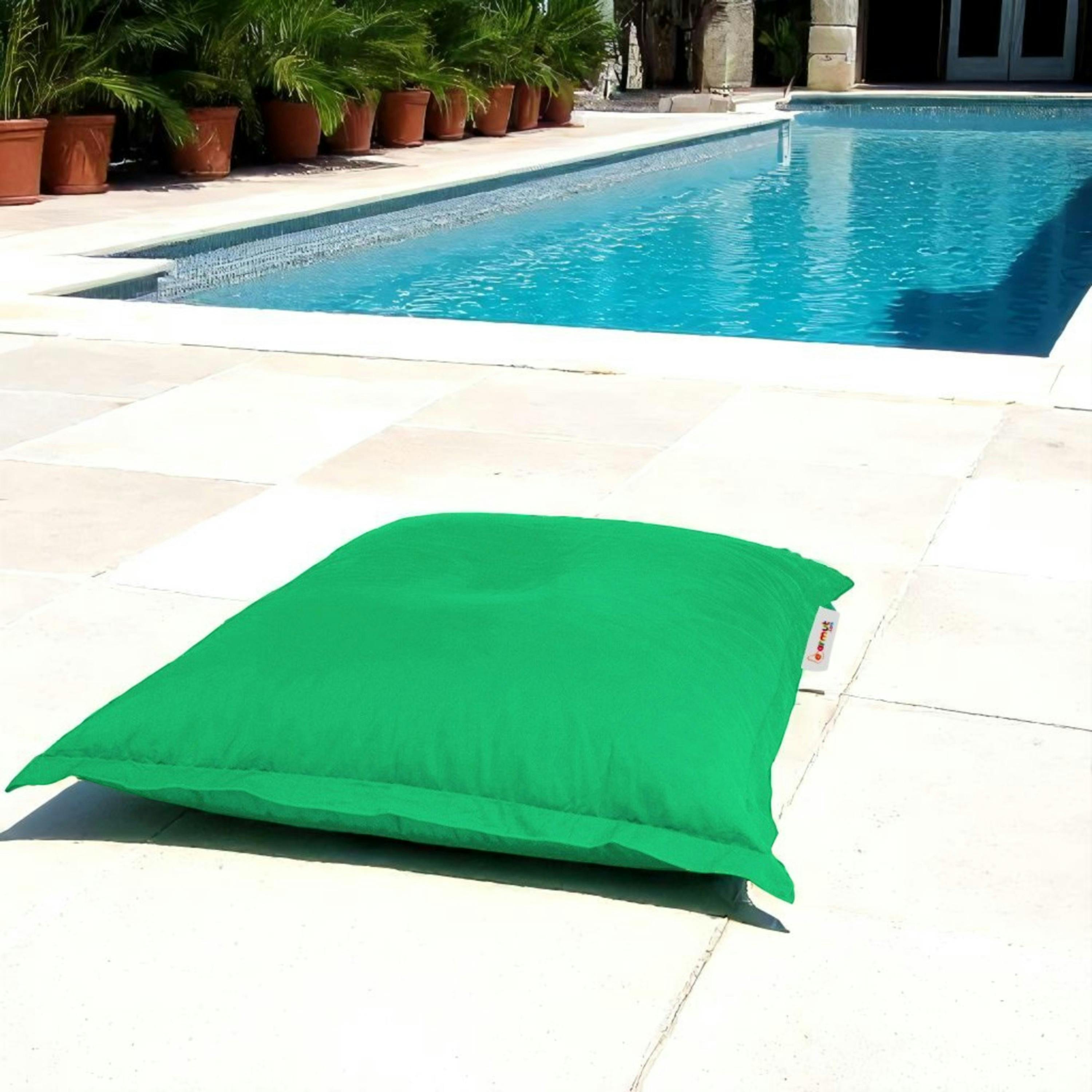 Pouf coussin de sol extérieur vert - 100 cm ARTA | Leroy Merlin
