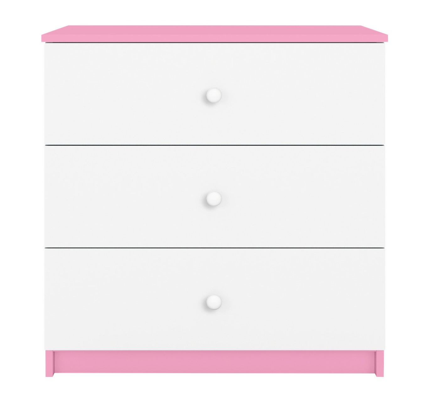 Commode enfant rose et blanche Drimy 80cm | Leroy Merlin