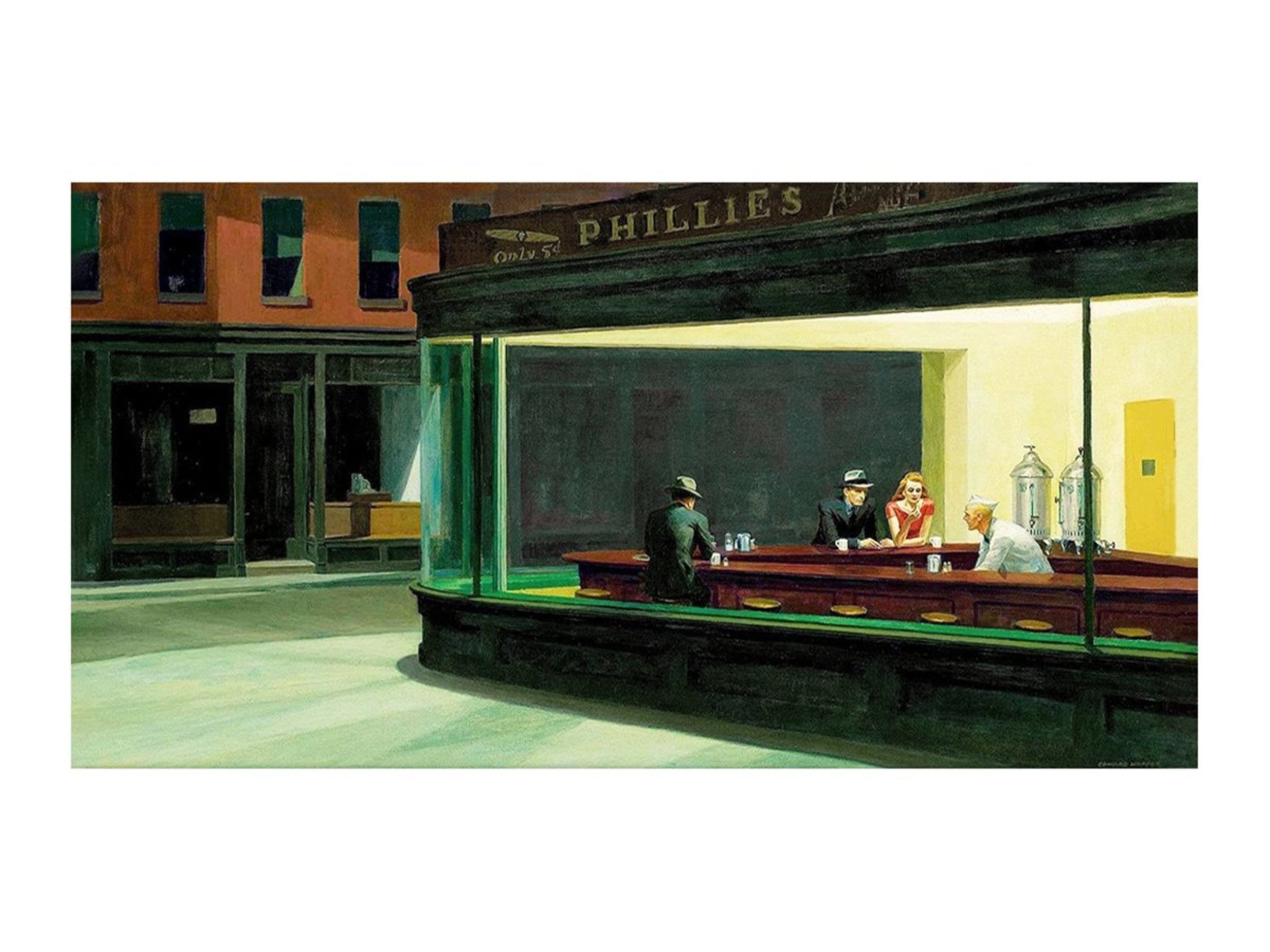 Affiche Art Edward Hopper Nighthawks 40x30cm | Leroy Merlin