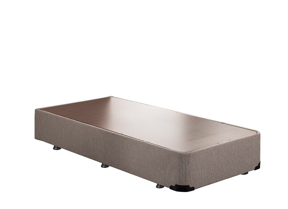 Lit simple avec rangement Rafael 90x190cm Tissu Beige | Leroy Merlin