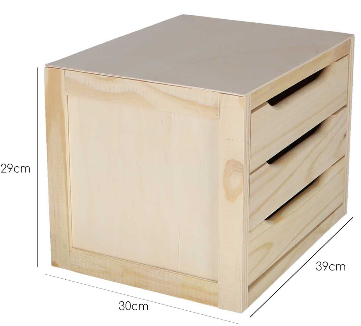 Tiroir avec 3 tiroirs 39x30x29,5 cm | Leroy Merlin