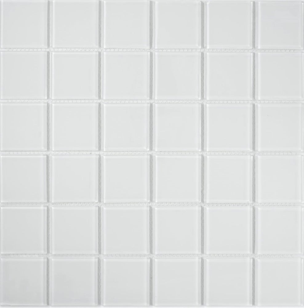 Mosaïque Translucide Cristal super blanc brillant - 10 feuilles de ...