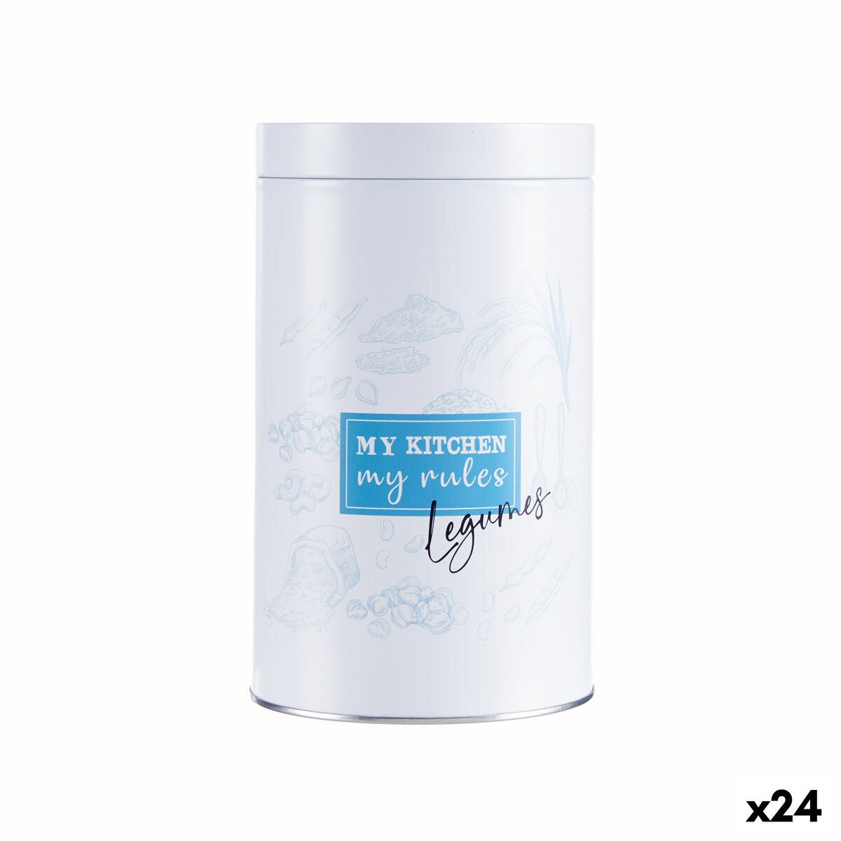 Bote Blanco Hojalata (10,4 x 18,2 x 10,4 cm) (24 Unidades) | Leroy Merlin