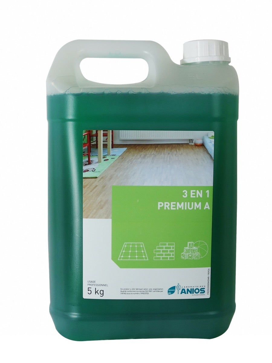 Détergent nettoyant sol et surface 3 en 1 PREMIUM A - ANIOS - Bidon 5l ...