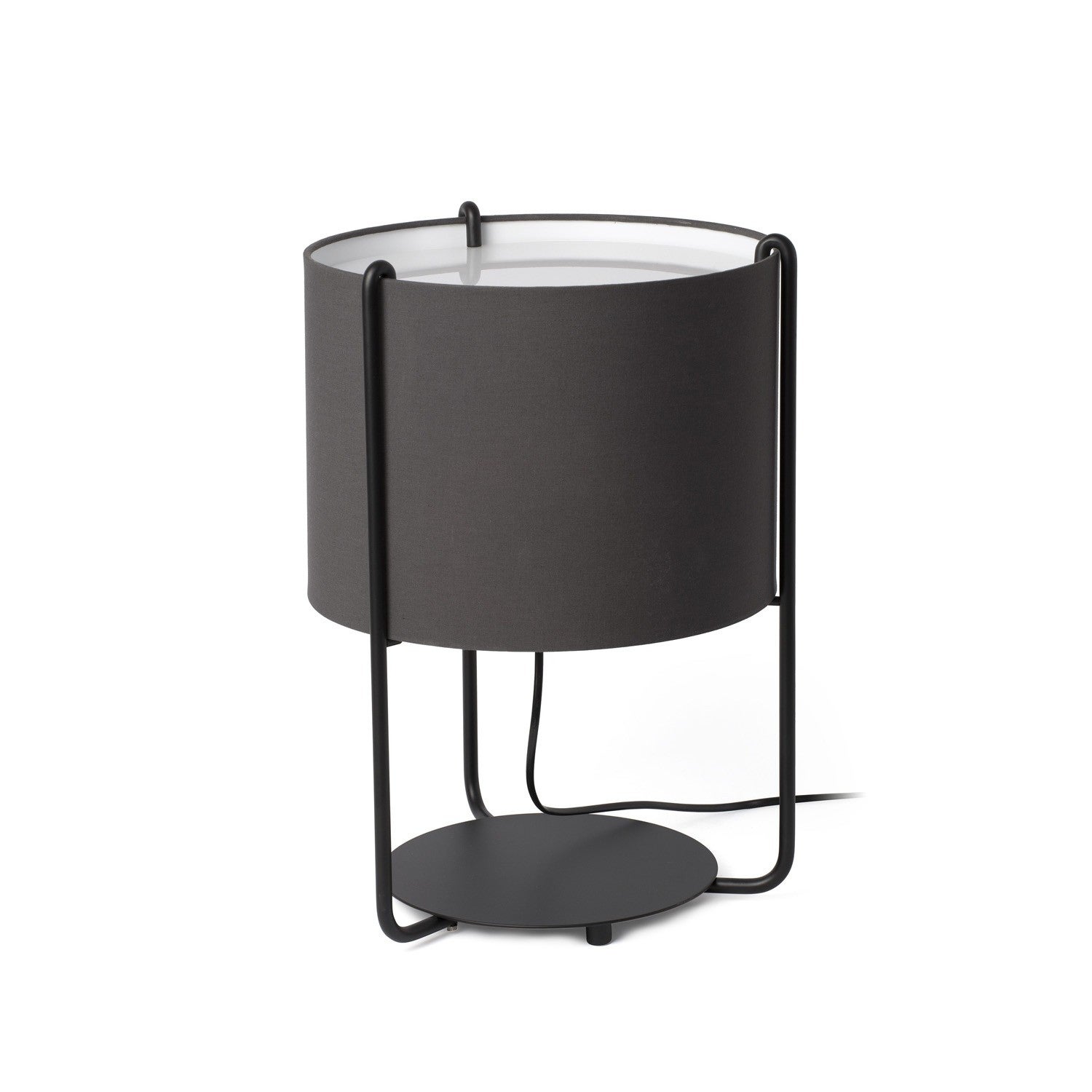 DRUM Lampe de table noire/gris 24020-32 | Leroy Merlin