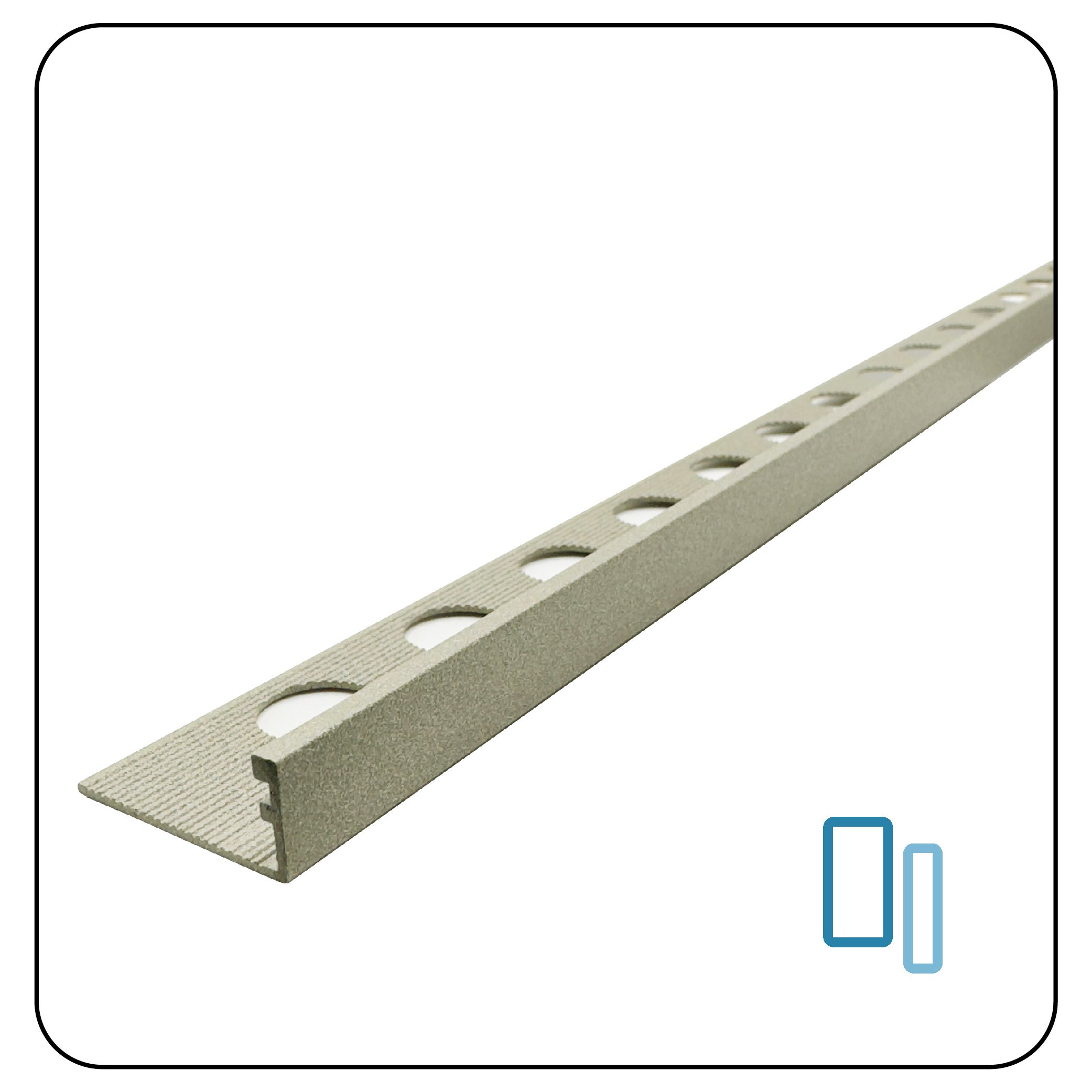 Profilo in Alluminio LUXURY GREY LACCATO greige-griggio Dritto di 9,5mm ...