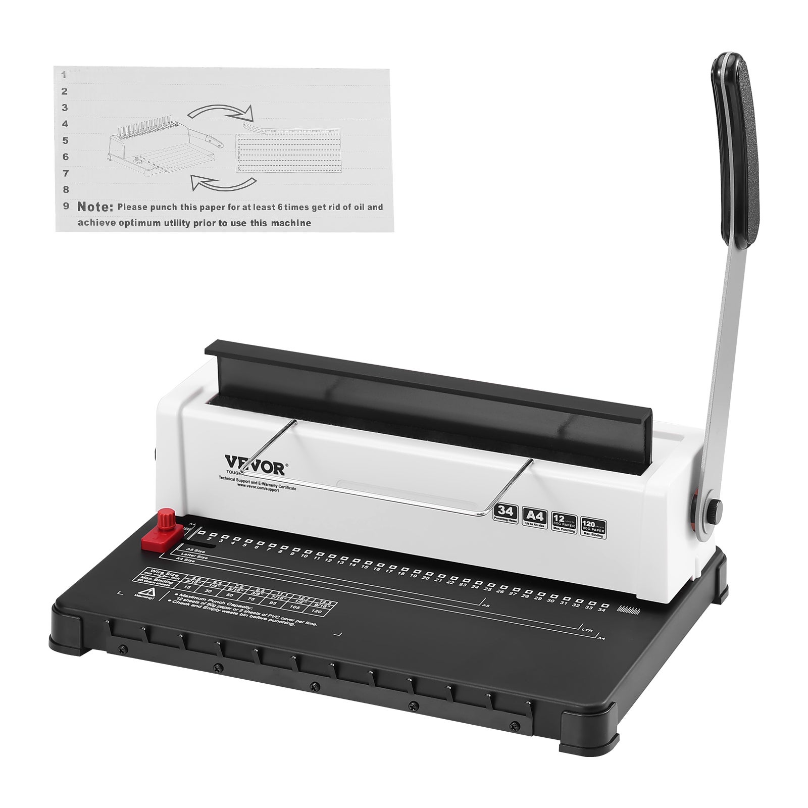 Relieuse pour Format Lettre A4 A5,VEVOR Machine à Relier Spirale ...