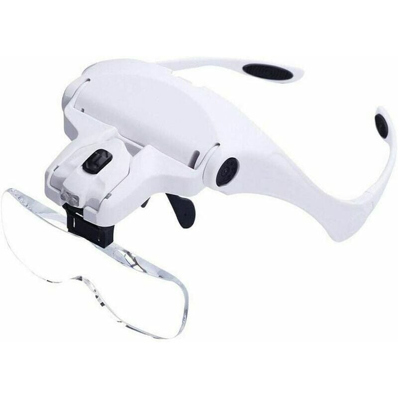 Lupa de cabeza - Lupa de cabeza con 2 luces LED - Adecuada para ...