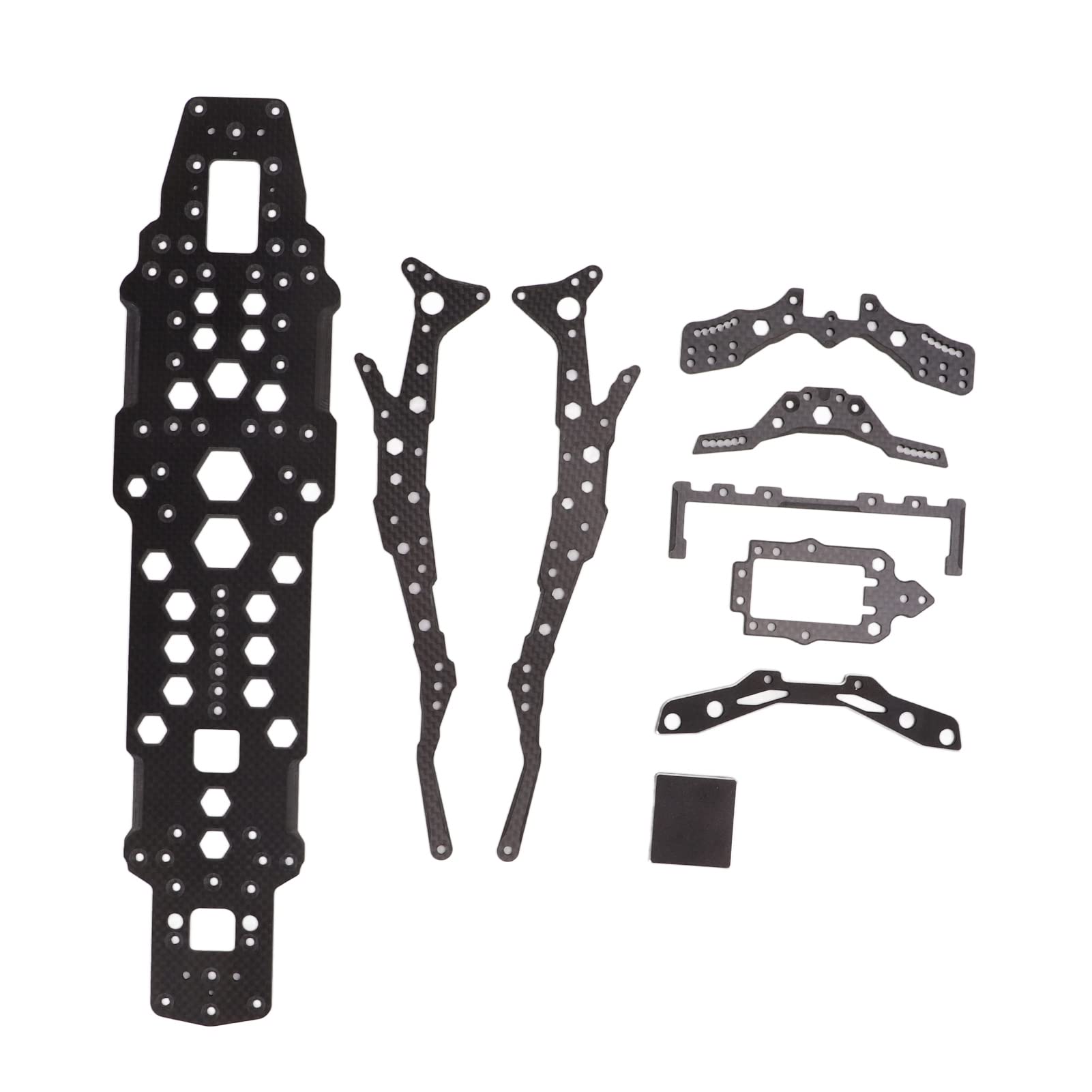 Kit de châssis de voiture RC en alliage d'aluminium et fibre de carbone ...