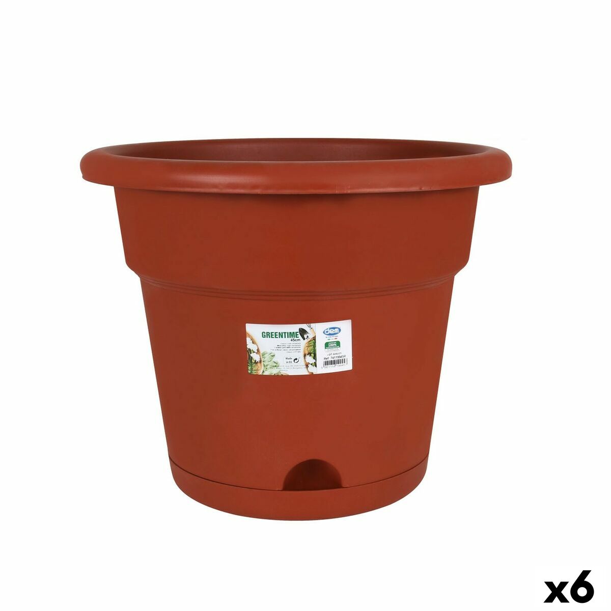 Pot avec sous-pot Dem Greentime Marron ø 45 x 36 cm (6 Unités) | Leroy ...