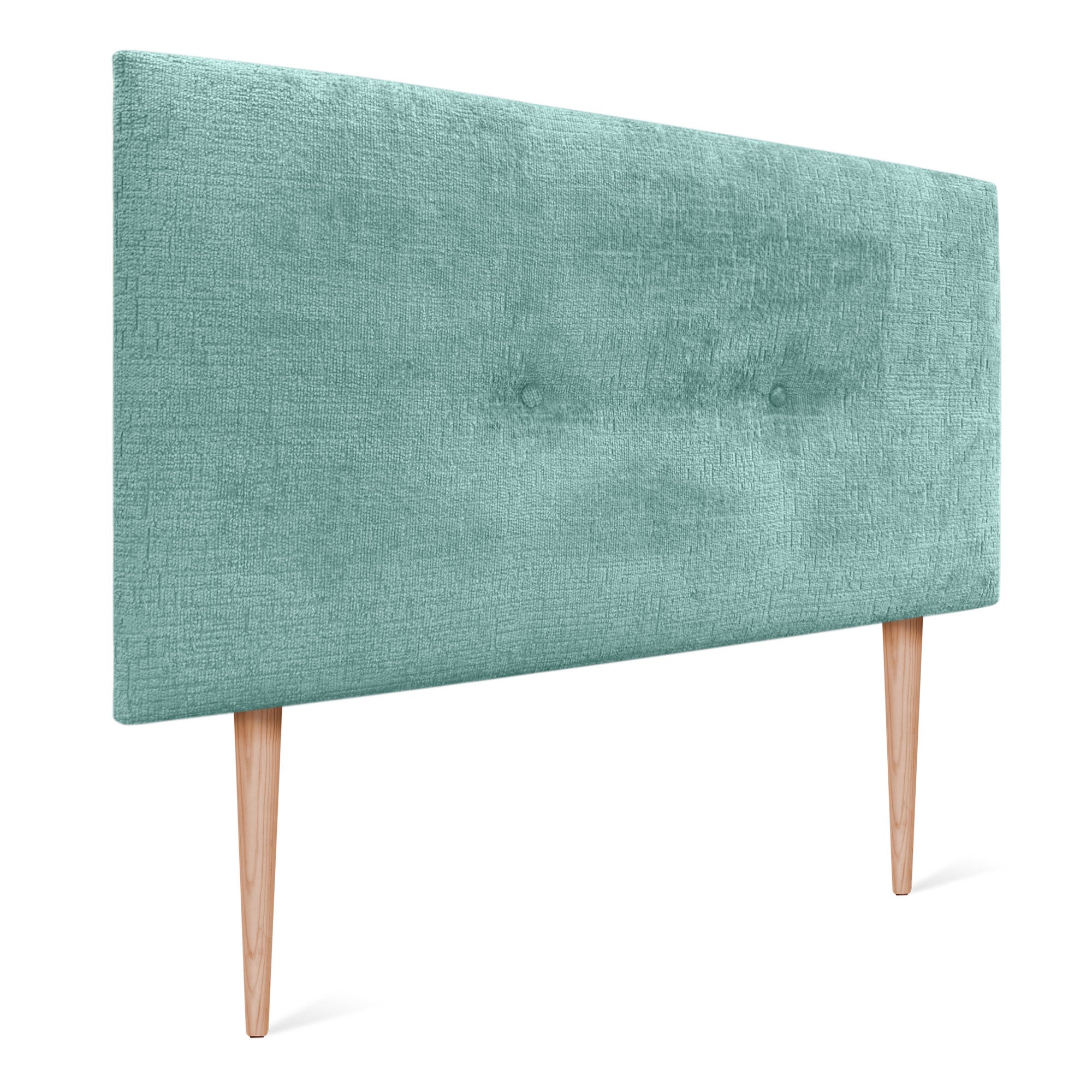 DHOME Cabeceira de lã ecológica premium liso com botões e pés cabeceira ...