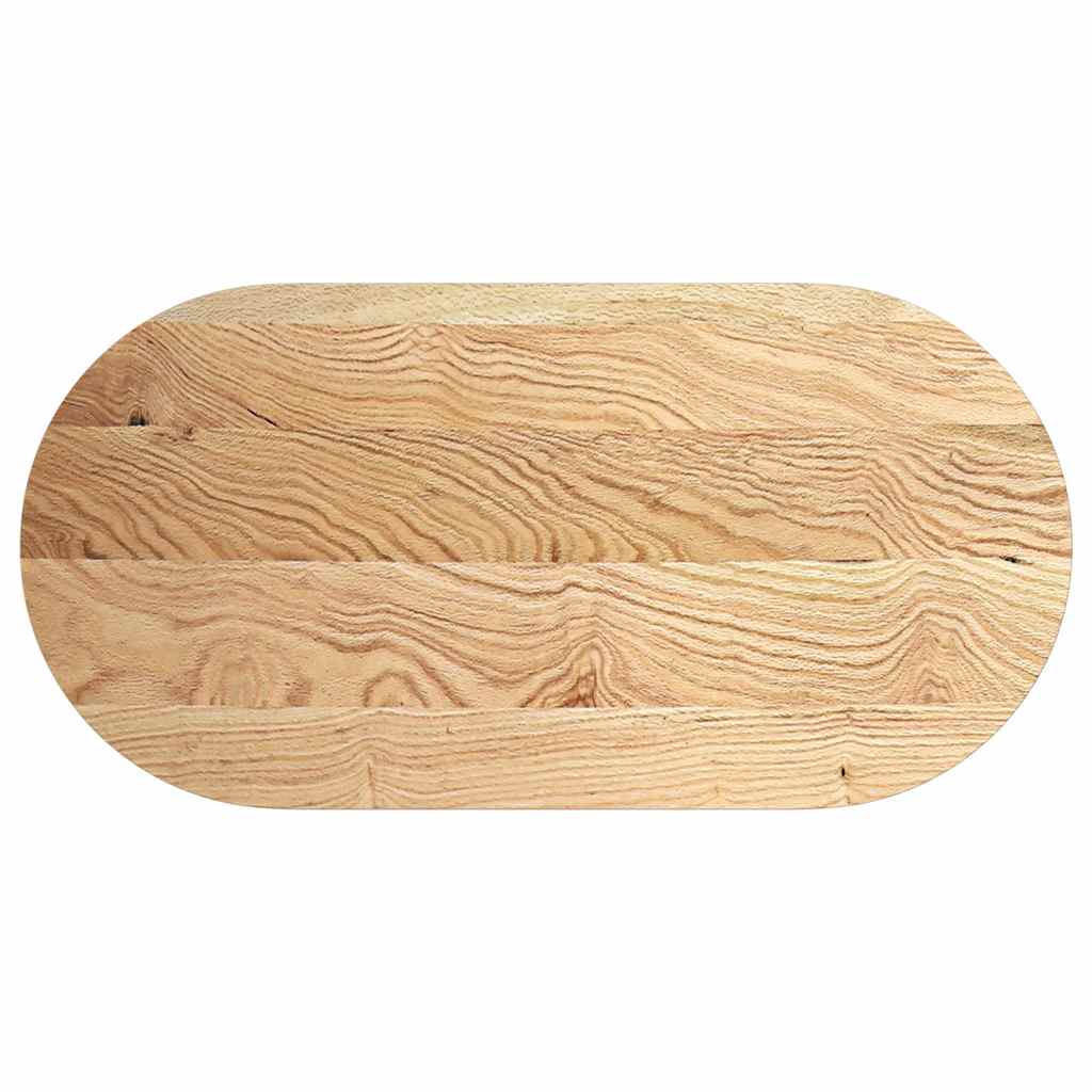 Plateau de table ovale en bois de chêne massif 120x60x2 cm | Leroy Merlin
